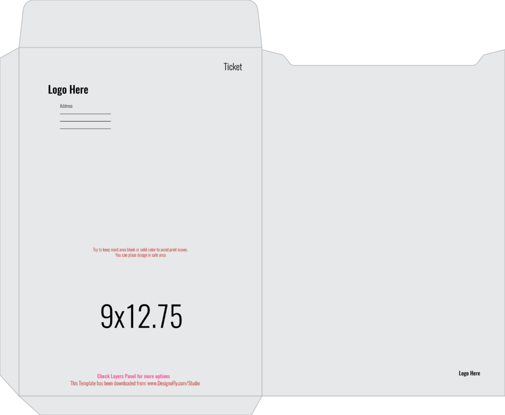 Free Editable Envelope Template (DL 9×4 Die Cut, AI Format ...