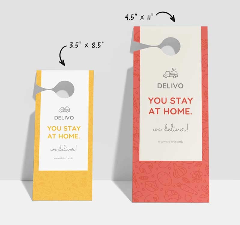 Free Door Hanger Template 4.5″ × 11″ — Editable AI File with Bleed ...